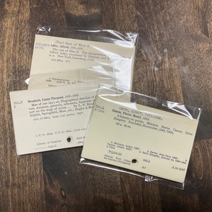 Vintage Library Catalog Cards Set of 20 - Etsy