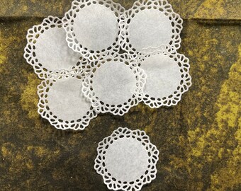 Miniature White Paper Doilies Set of 12 | Etsy