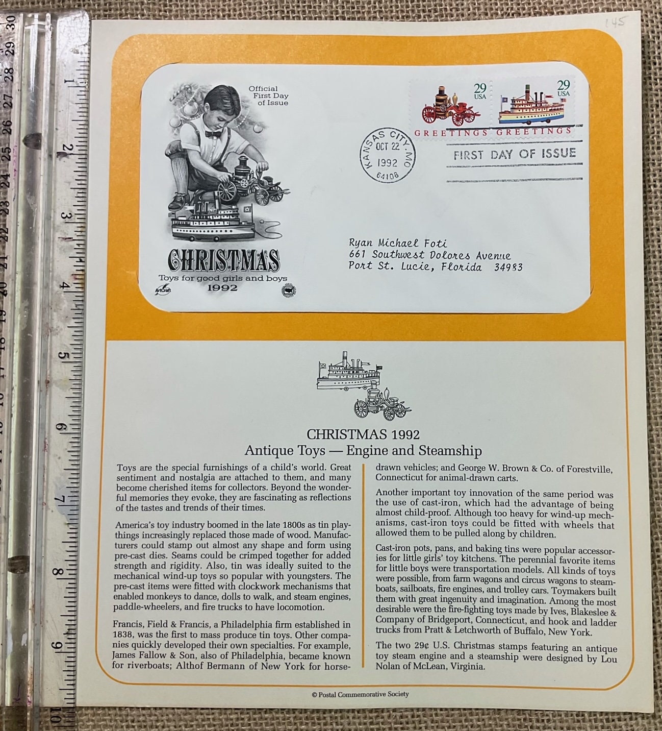 U.S. First Day Covers From the USPS With Original Stamp, Postmark, and ...