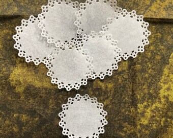 Miniature White Paper Doilies Set of 12 | Etsy