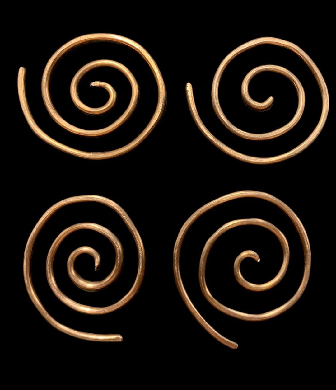 Set of Four (4) Solid Copper Handmade Spiral Paper Clips - Etsy