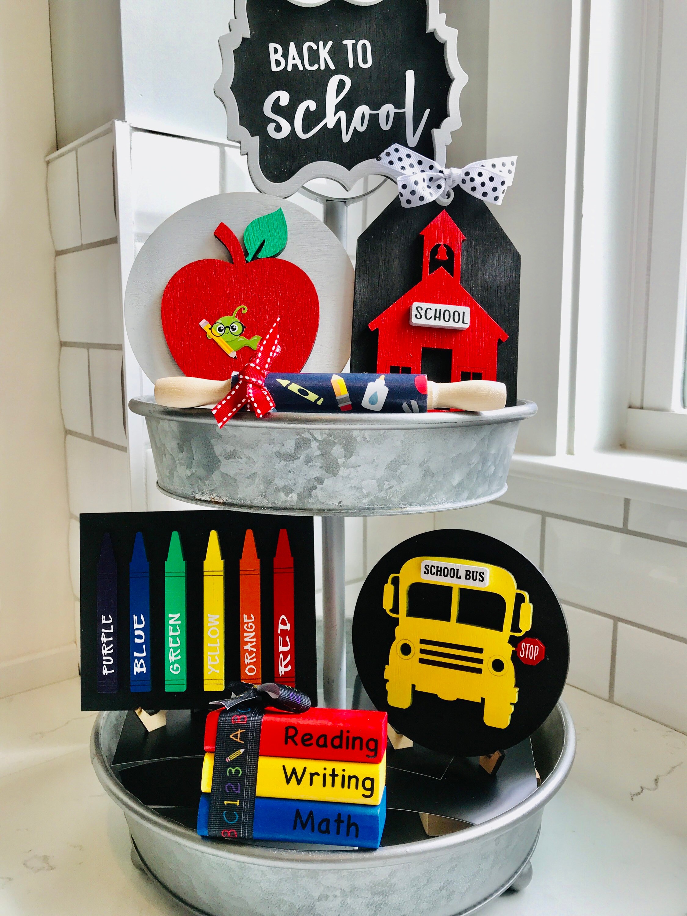 Back to School Tiered Tray Set - Etsy