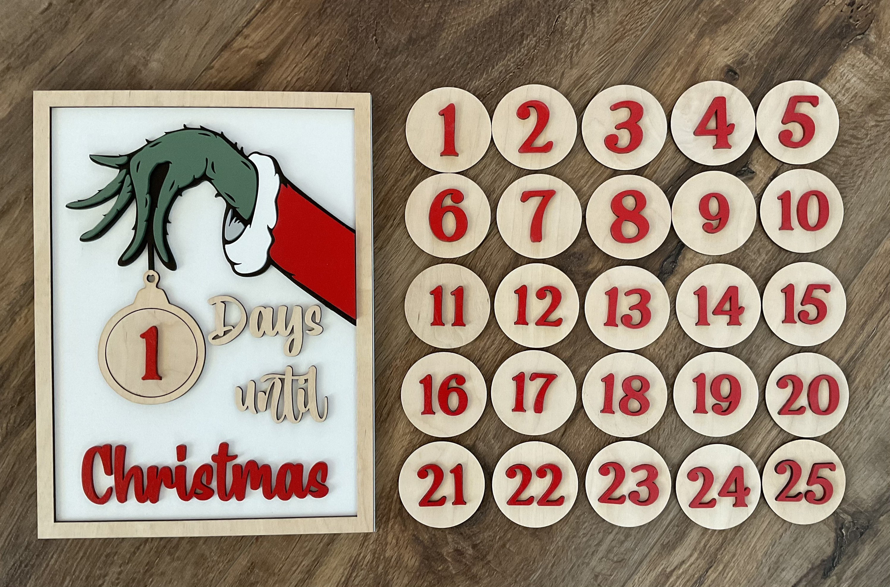 Countdown to Christmas Wood Sign - Etsy