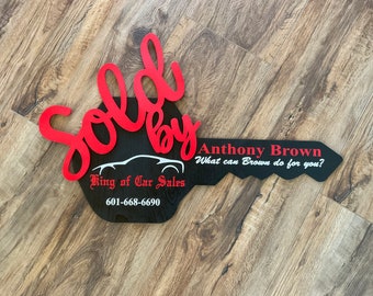 Car Salesman Sold Sign - Etsy