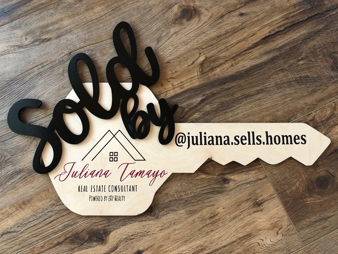 Realtor Sold Key Personalized - Etsy