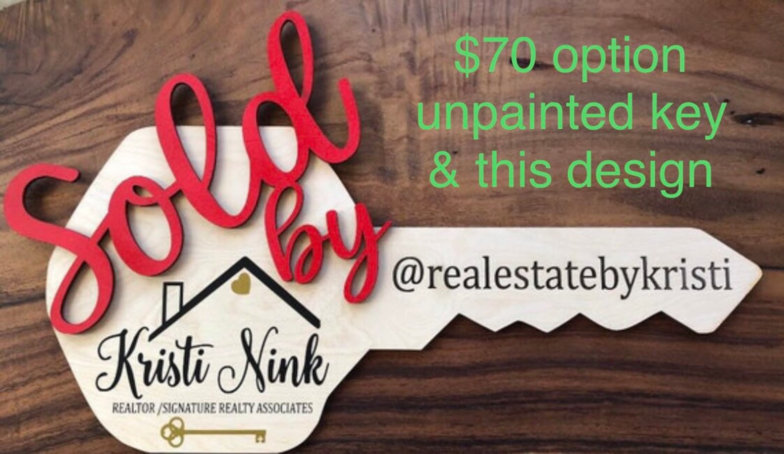 Realtor Sold Key Personalized - Etsy