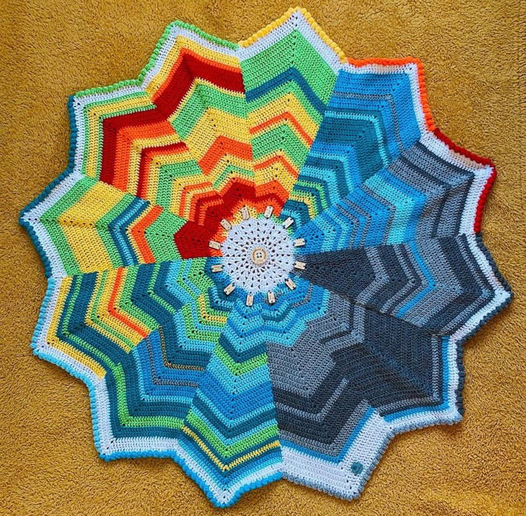 Bespoke Crochet Historical Star Temperature Blanket Etsy