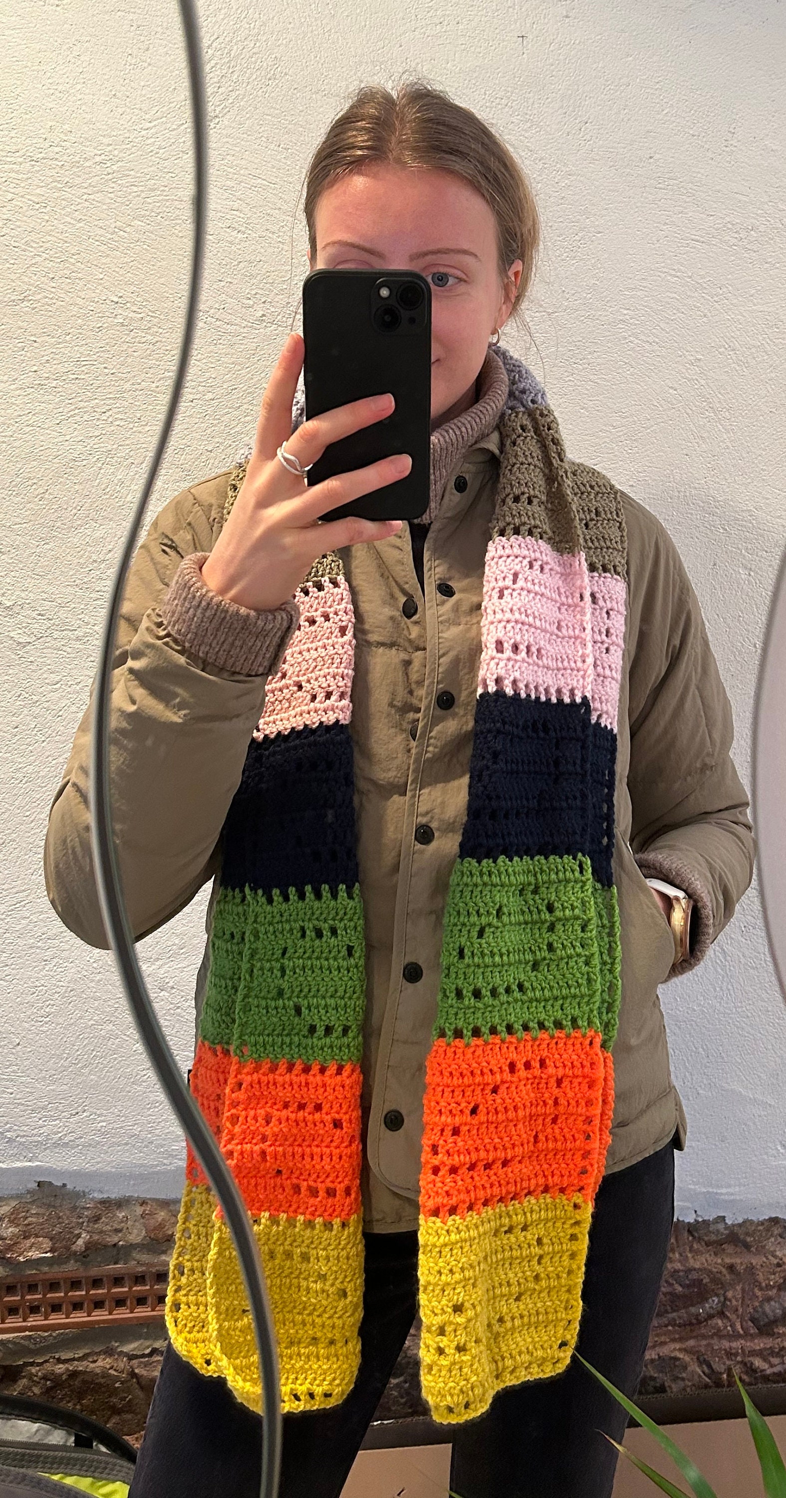 CROCHET PATTERN Scandi Stem Filet Scarf - Etsy