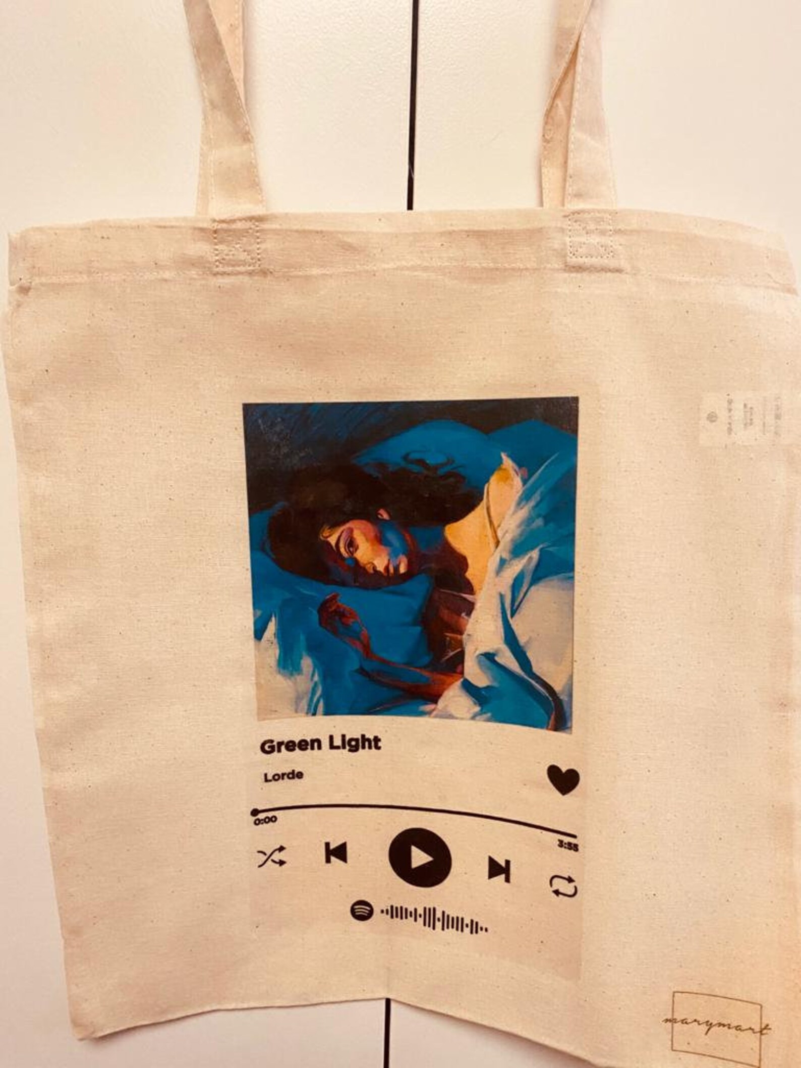 Custom Spotify Code Tote bag // Personalised Handmade Tote | Etsy