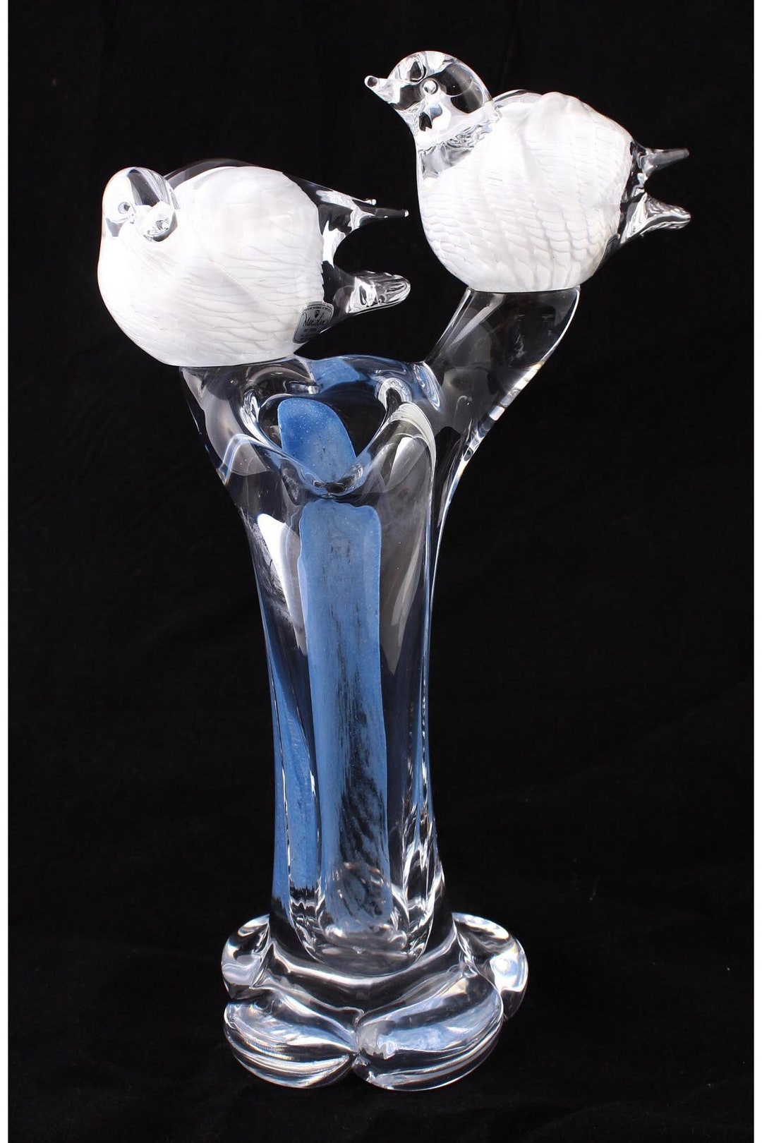 Marcolin Glass Art Two Dove Sculpture Vase - Etsy