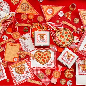 Pizza My Heart Valentines Party Printables - Etsy