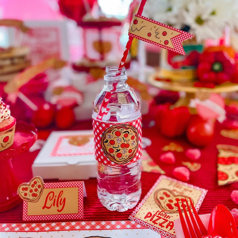Pizza My Heart Valentines Party Printables - Etsy