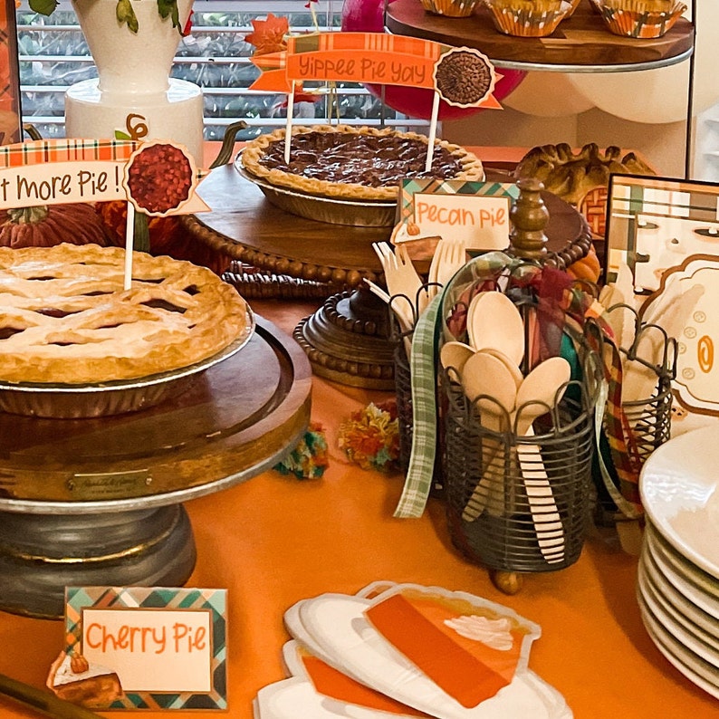Give Thanks and Eat Pie Party Printables - Etsy