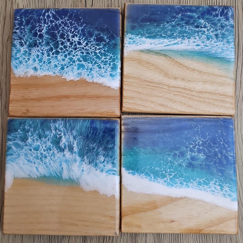 Epoxy Coasters - Etsy