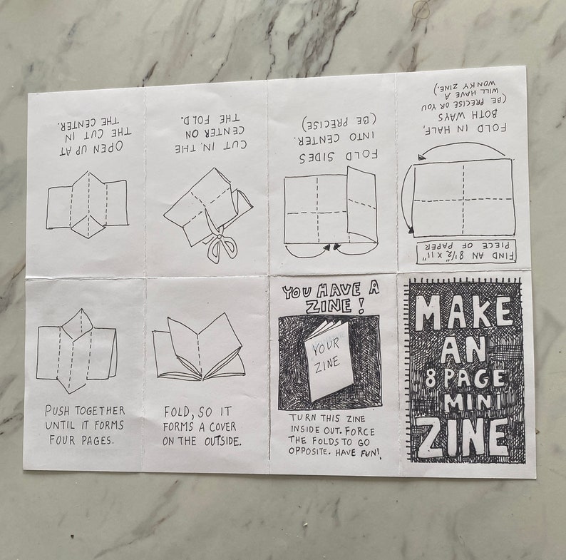 MAKE A ZINE/ A Zine About Making Mini Zines - Etsy