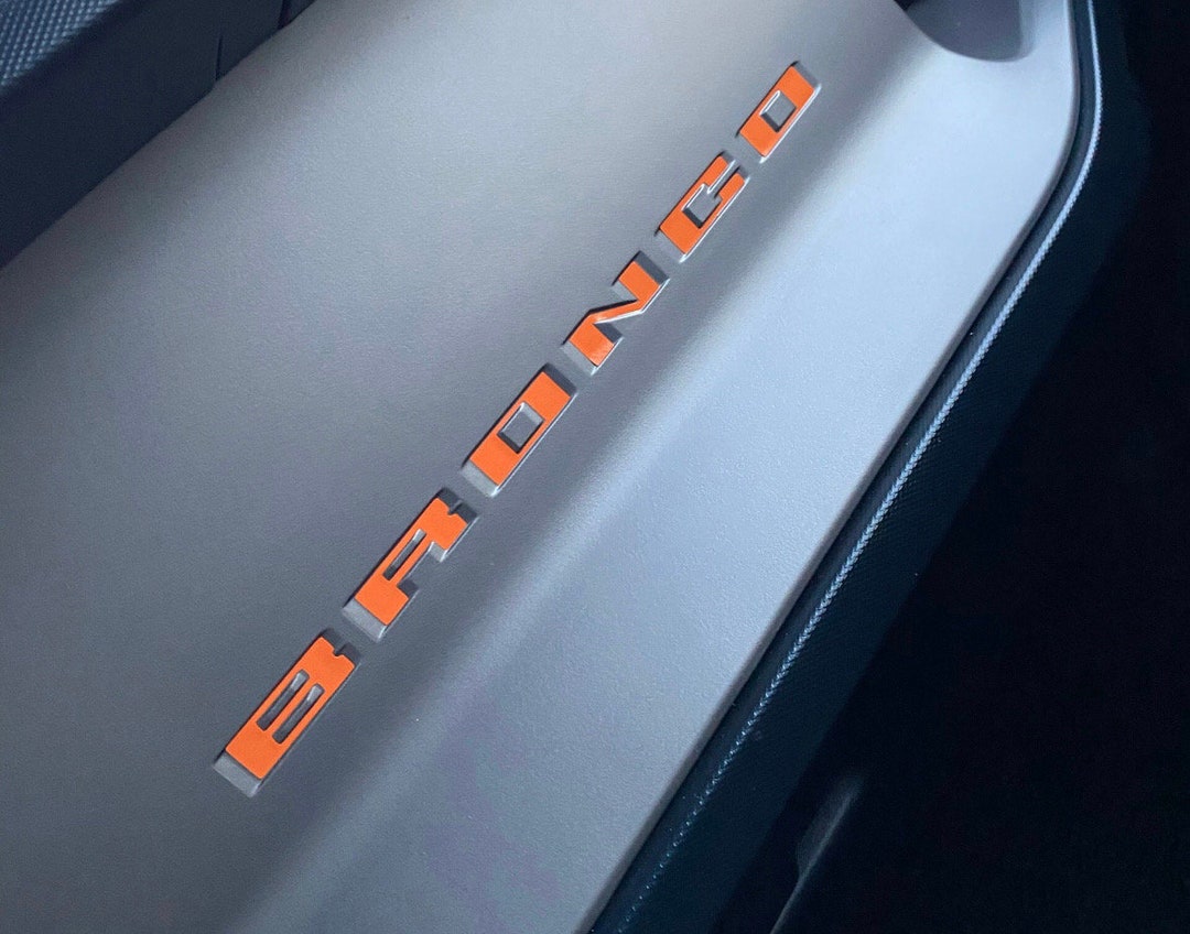 Ford Bronco 2021+ Glovebox Dash Letters Inlay, Sticker, Decal (pack of ...