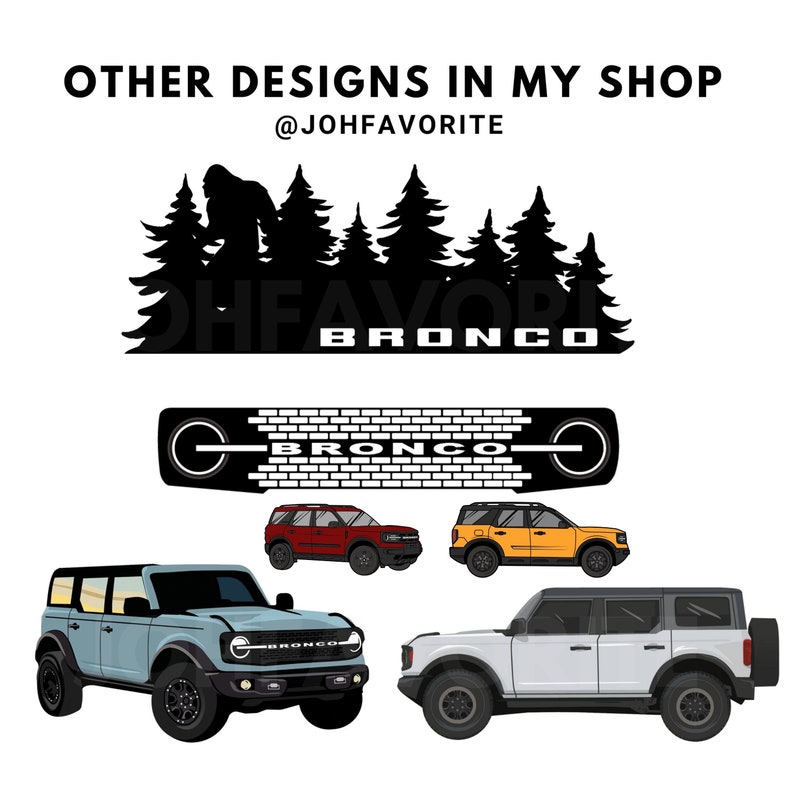 Ford Bronco Water Resistant Sticker - Etsy