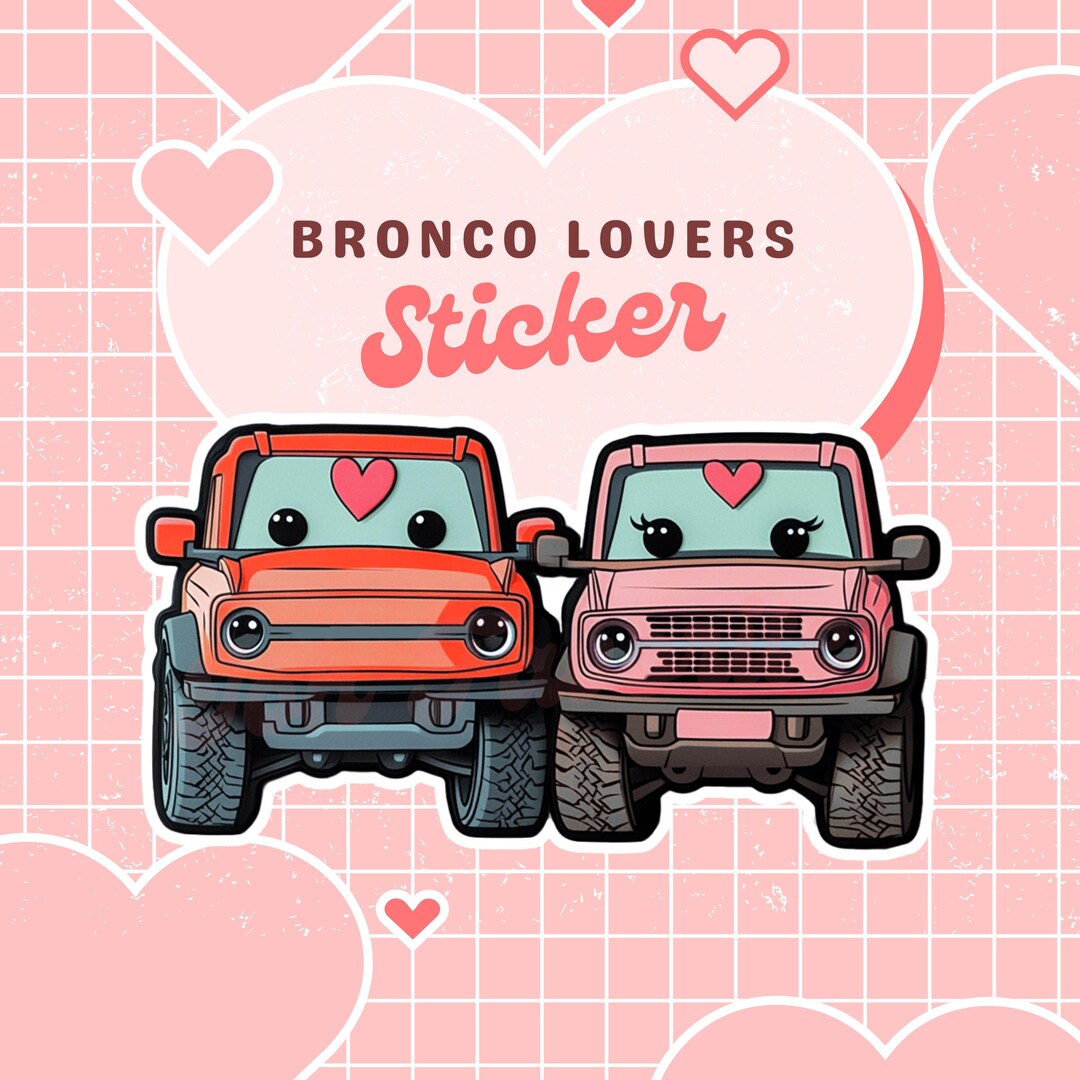 Bronco Lovers Sticker - Car Decal for Him & Her - Vinyl Waterproof - Etsy