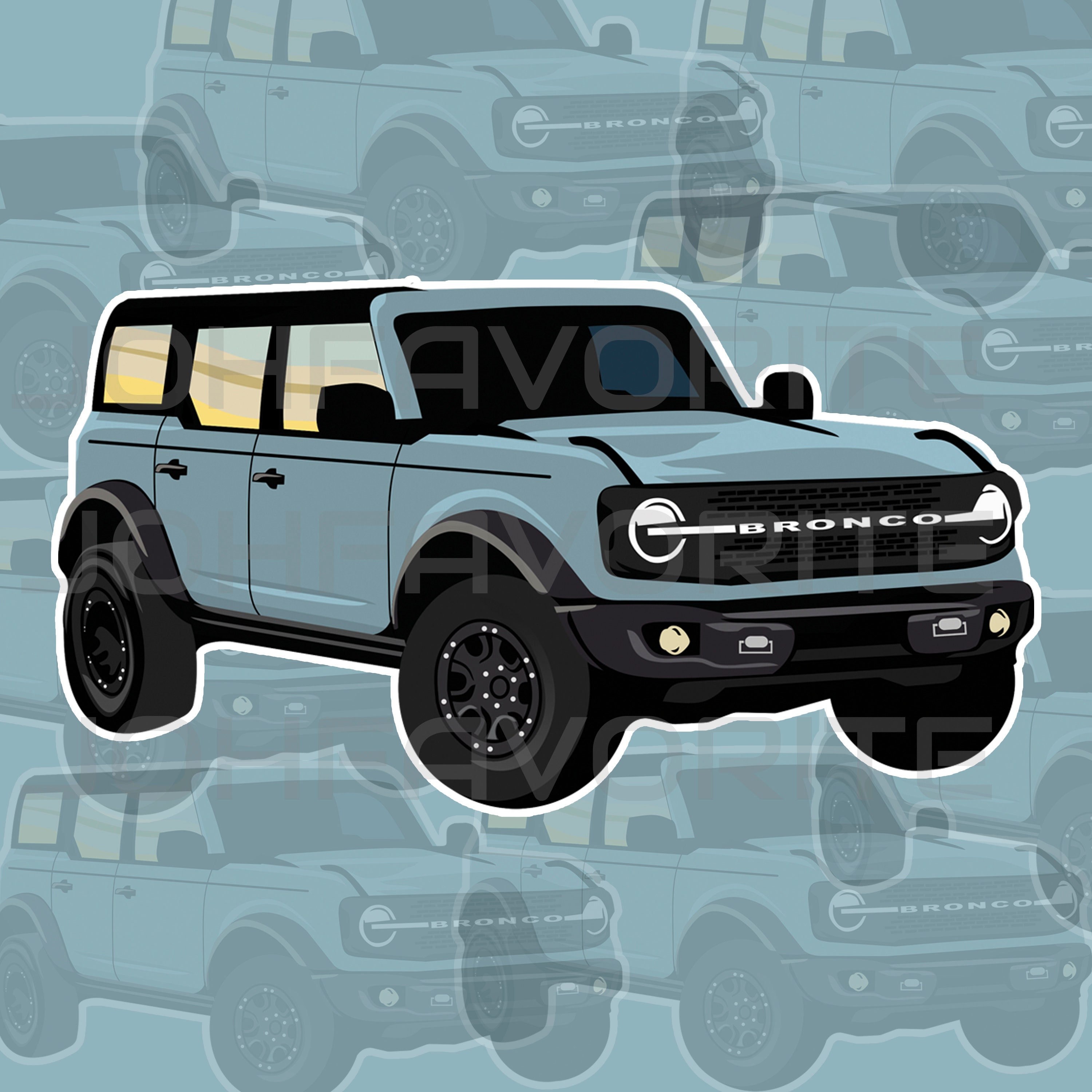 Ford Bronco 4 Door Sticker 2020 2021 | Etsy