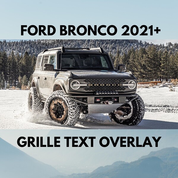Bronco Grille Overlay Letters - Etsy