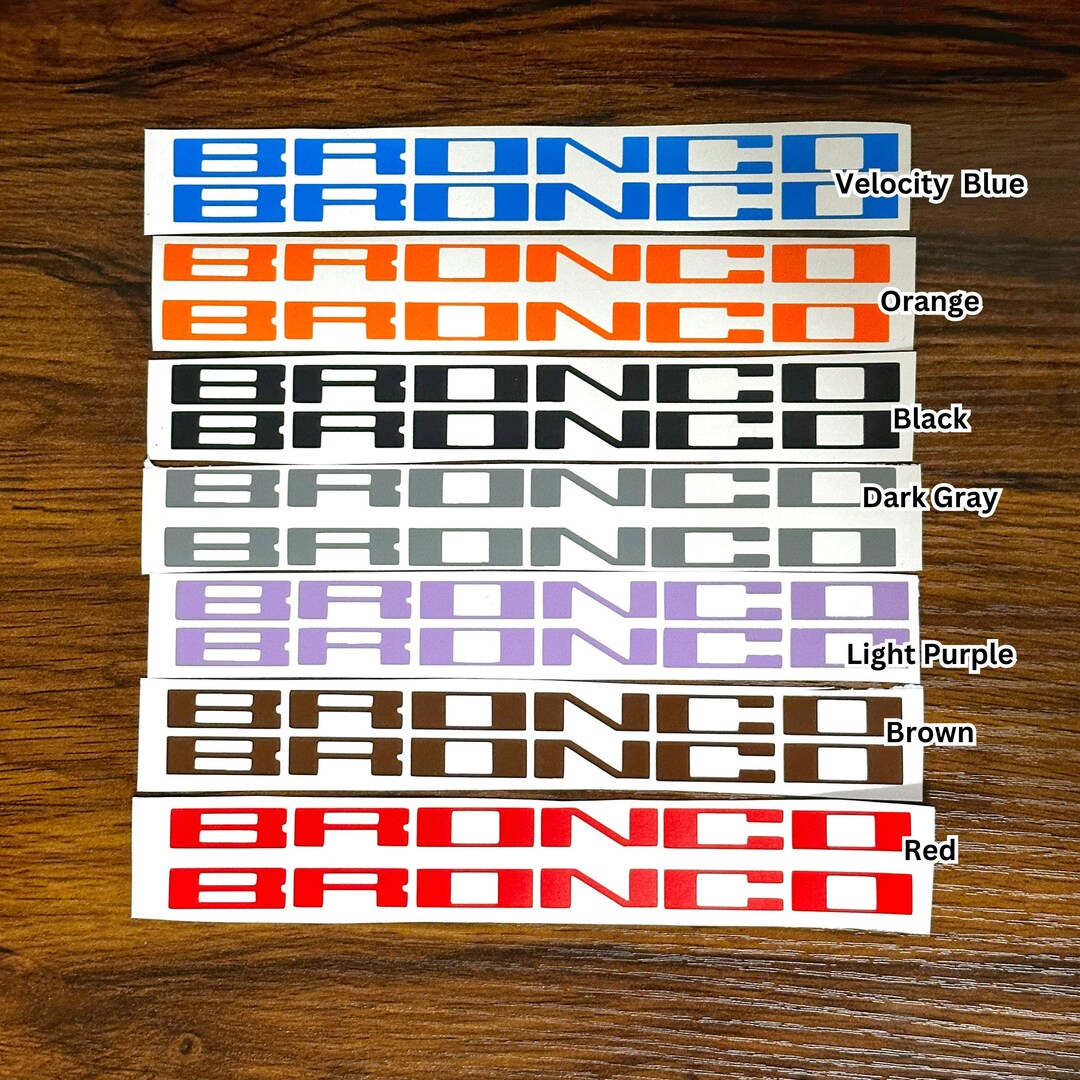 Ford Bronco Glovebox Dash Letter Inlay Wrap Decals (set of 2) - Custom ...