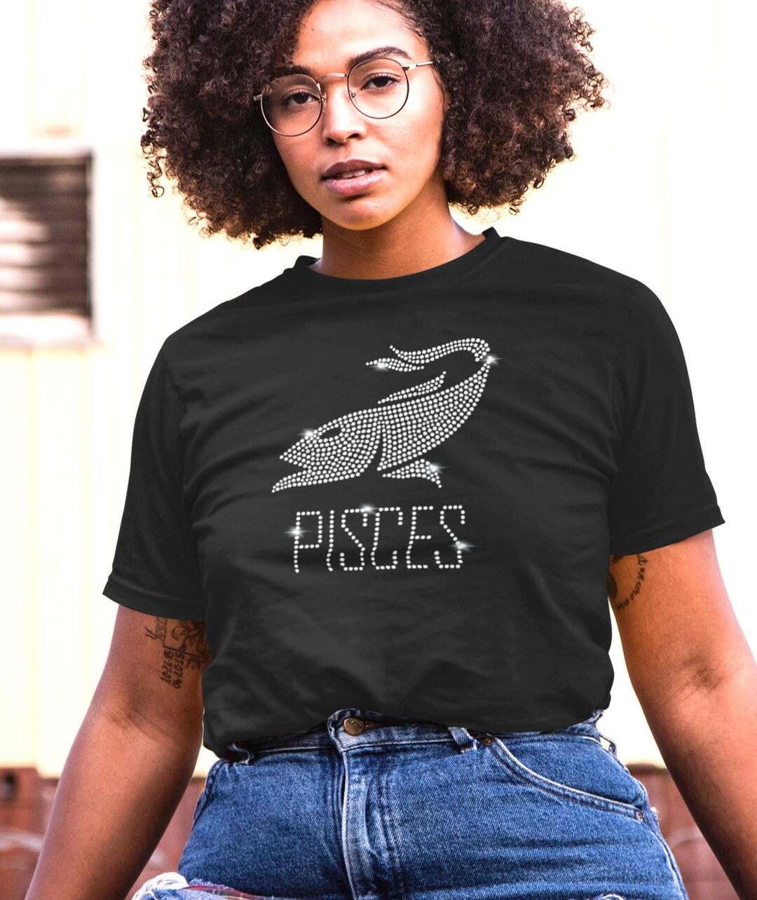 Pisces Zodiac Rhinestone T-shirt | Astrology Birthday Gift - Etsy
