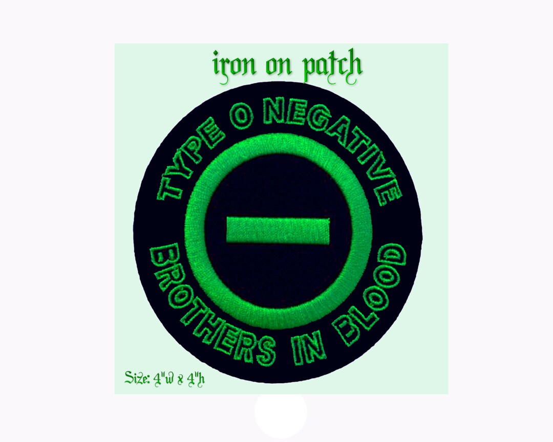 Type O Negative Patch Brothers in Blood Embroidered - Etsy UK