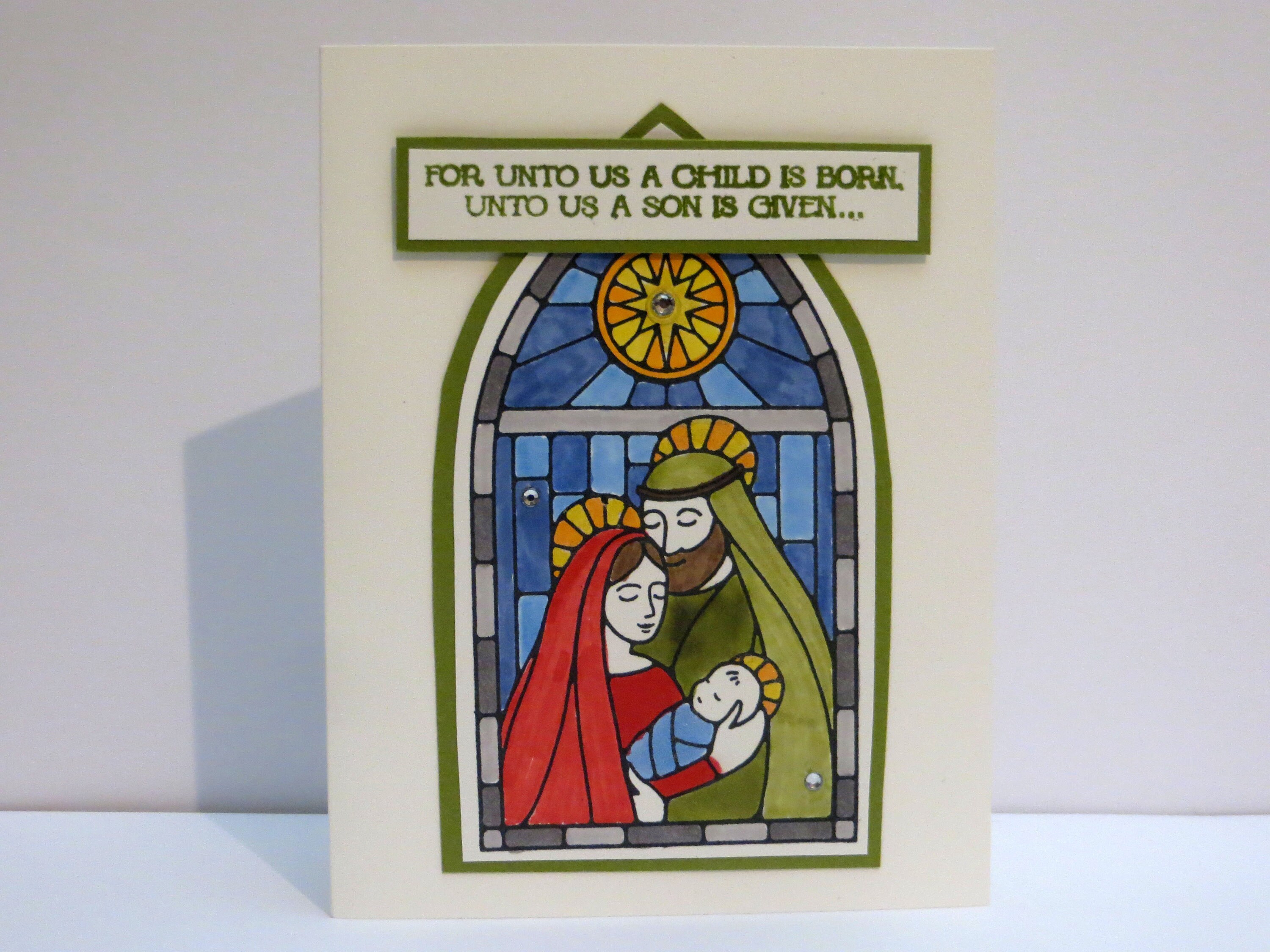 For Unto Us a Child is Born, Handmade Stampin’ Up! Christmas Greeting ...
