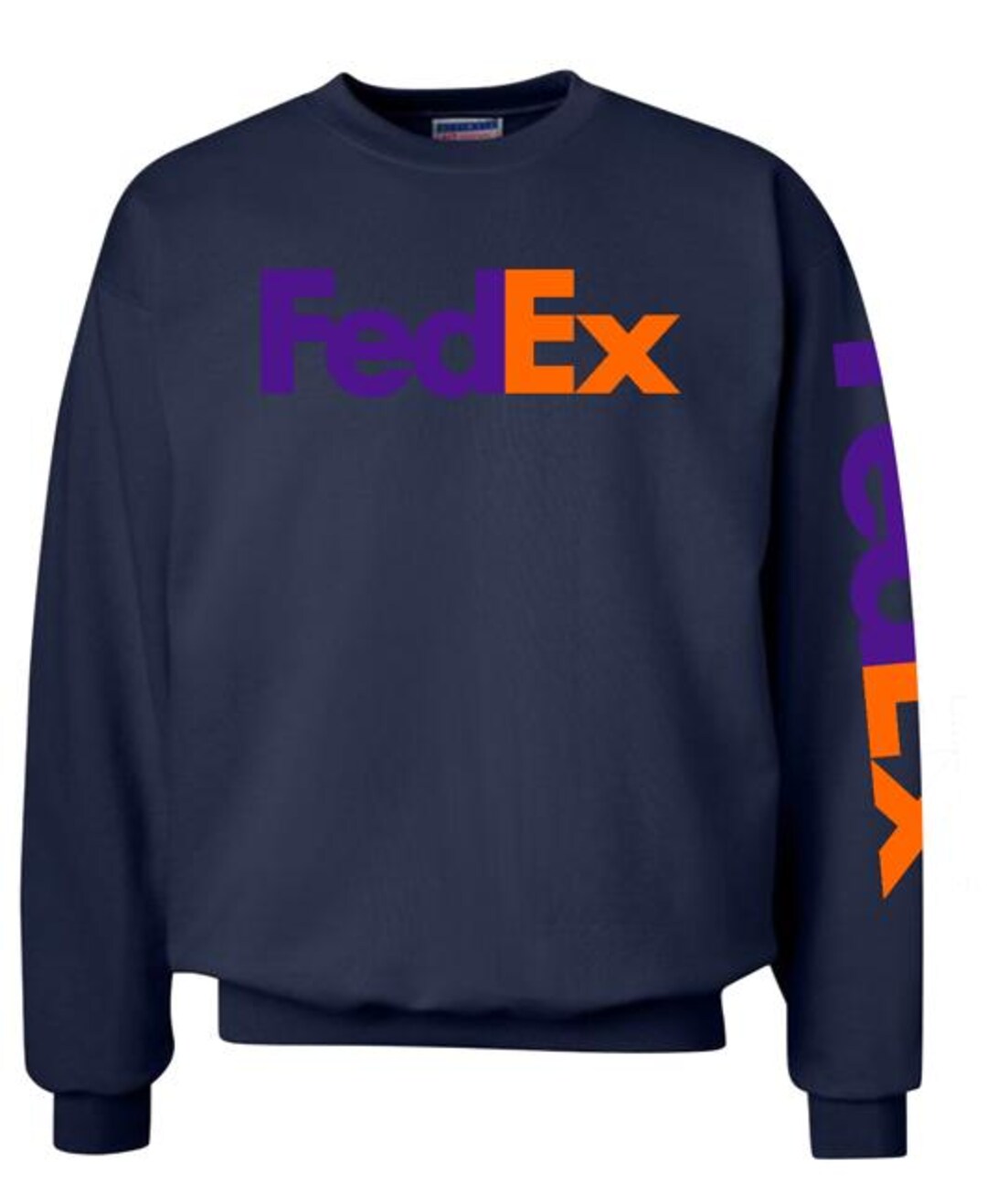 Fedex Crewneck Sweatshirt New Gildan Logo on Arm Flees on the Inside ...