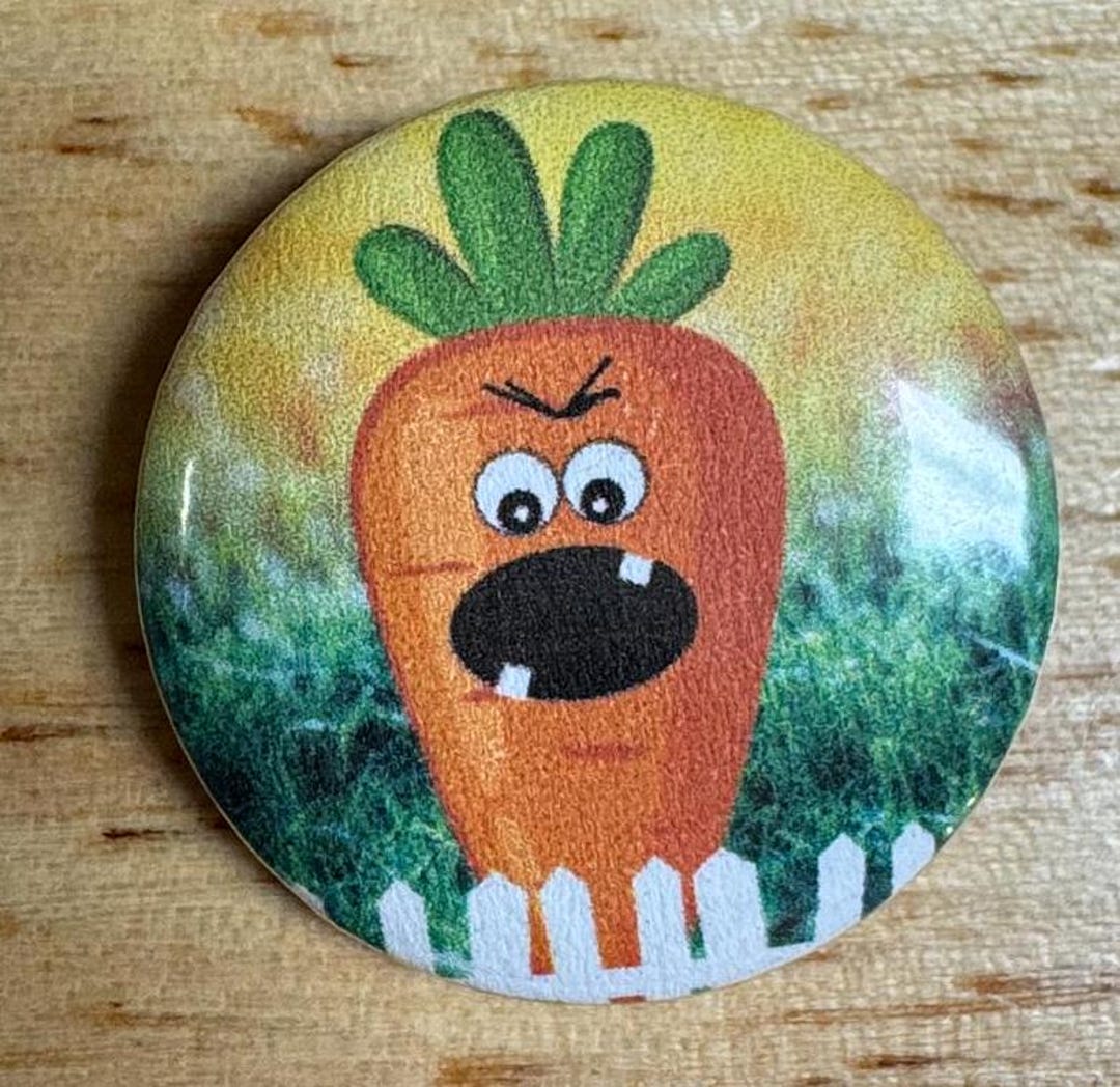 Creepy Carrot Themed Pin Back Buttons Available in 3 Different Sizes - Etsy