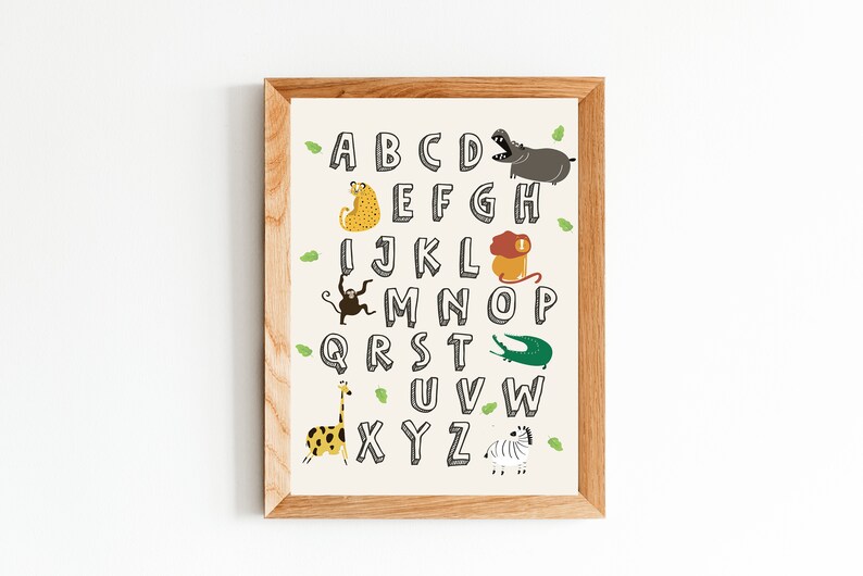 Set of 3 Safari Kids Posters Kids Bedroom Animal Prints | Etsy