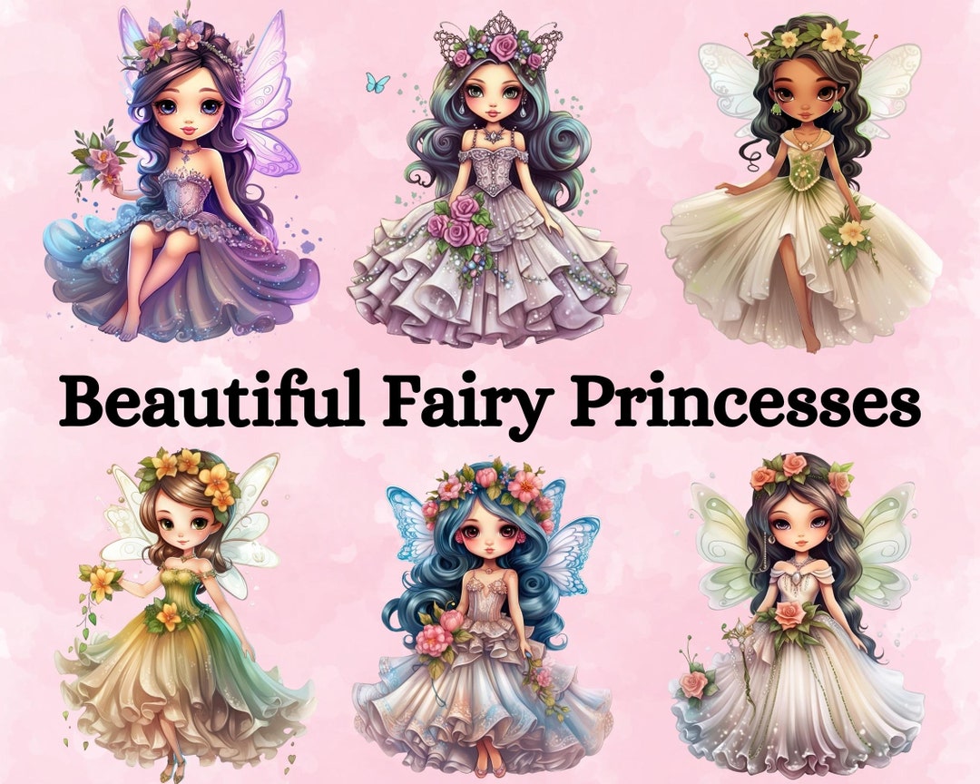 Fairy Princesses Clipart, Fantasy Anime Clipart, Fairytale Clipart ...