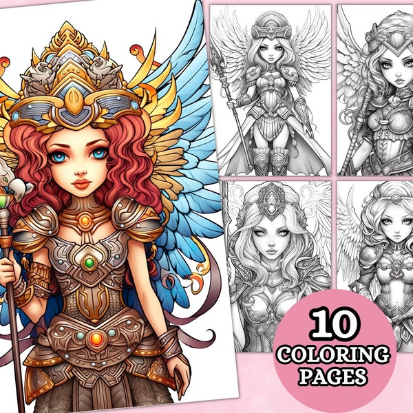 Coloring Pages Valkyrie - Etsy