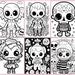 Creepy Kawaii Coloring Pages for Kids and Adults, Halloween Coloring ...