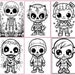 Creepy Kawaii Coloring Pages for Kids and Adults, Halloween Coloring ...