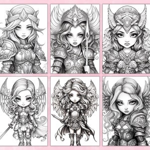 Valkyrie Coloring Pages, Grayscale Coloring Page, Coloring Book ...