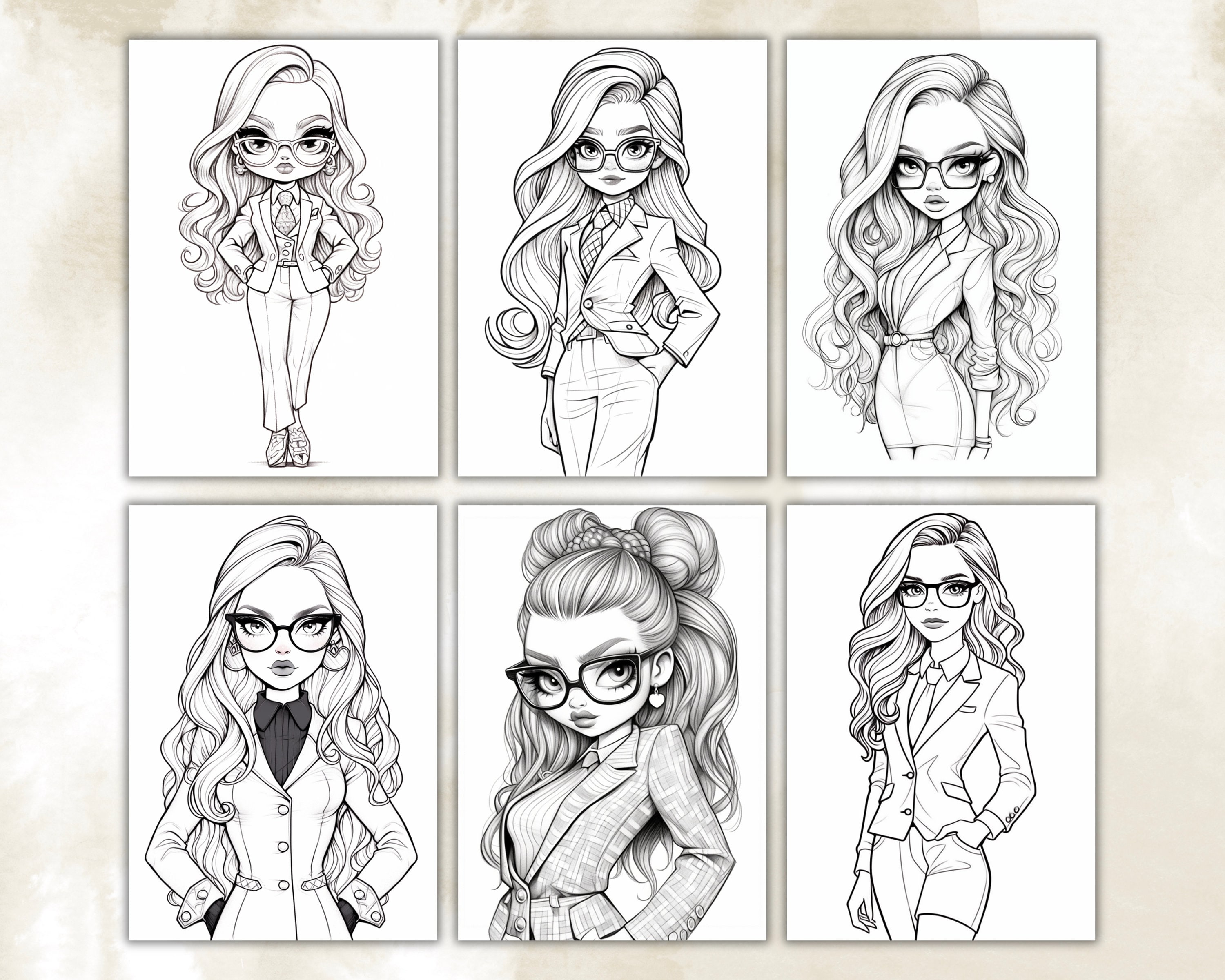 Professional Girls Coloring Page, Grayscale Coloring Pages, Fantasy ...