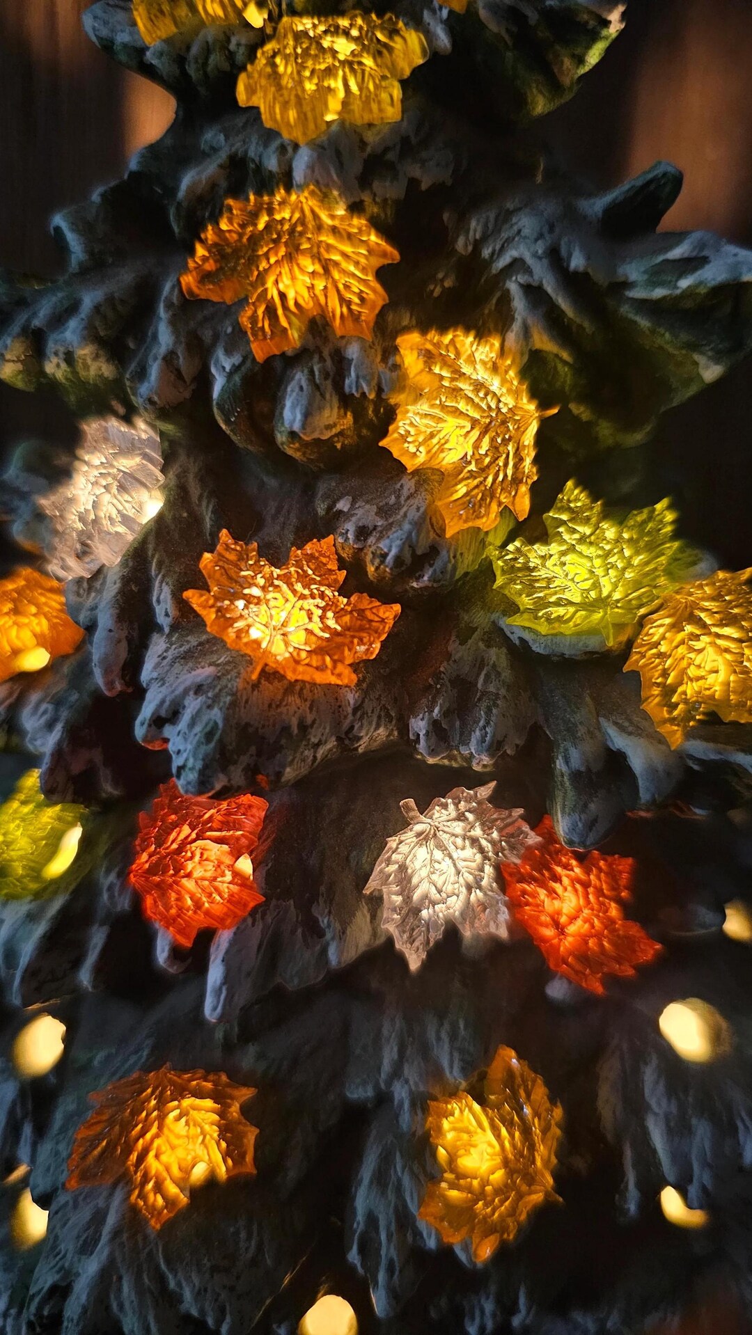 Maple Leaf - Ceramic Tree Lights - Etsy