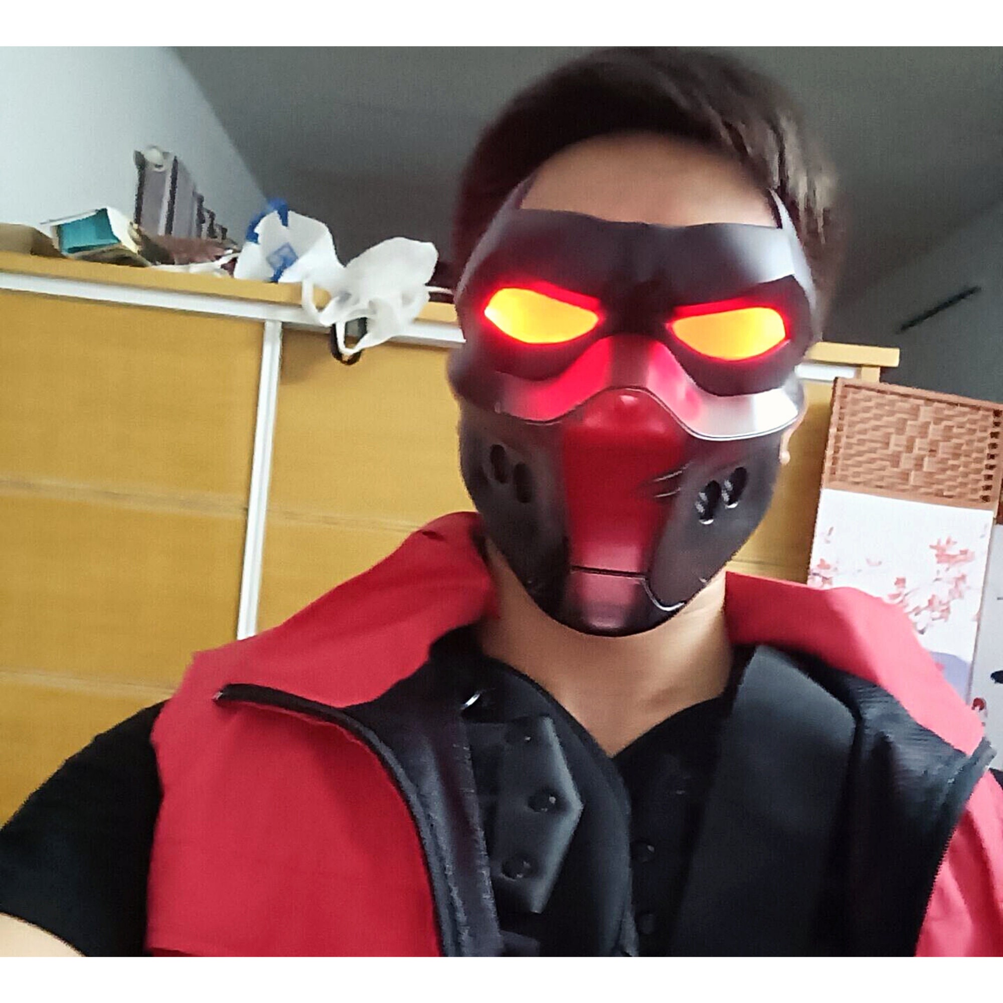 Red Hood Outlaw Cosplay Mask Handmade DC Outlaw Cosplay Mask - Etsy