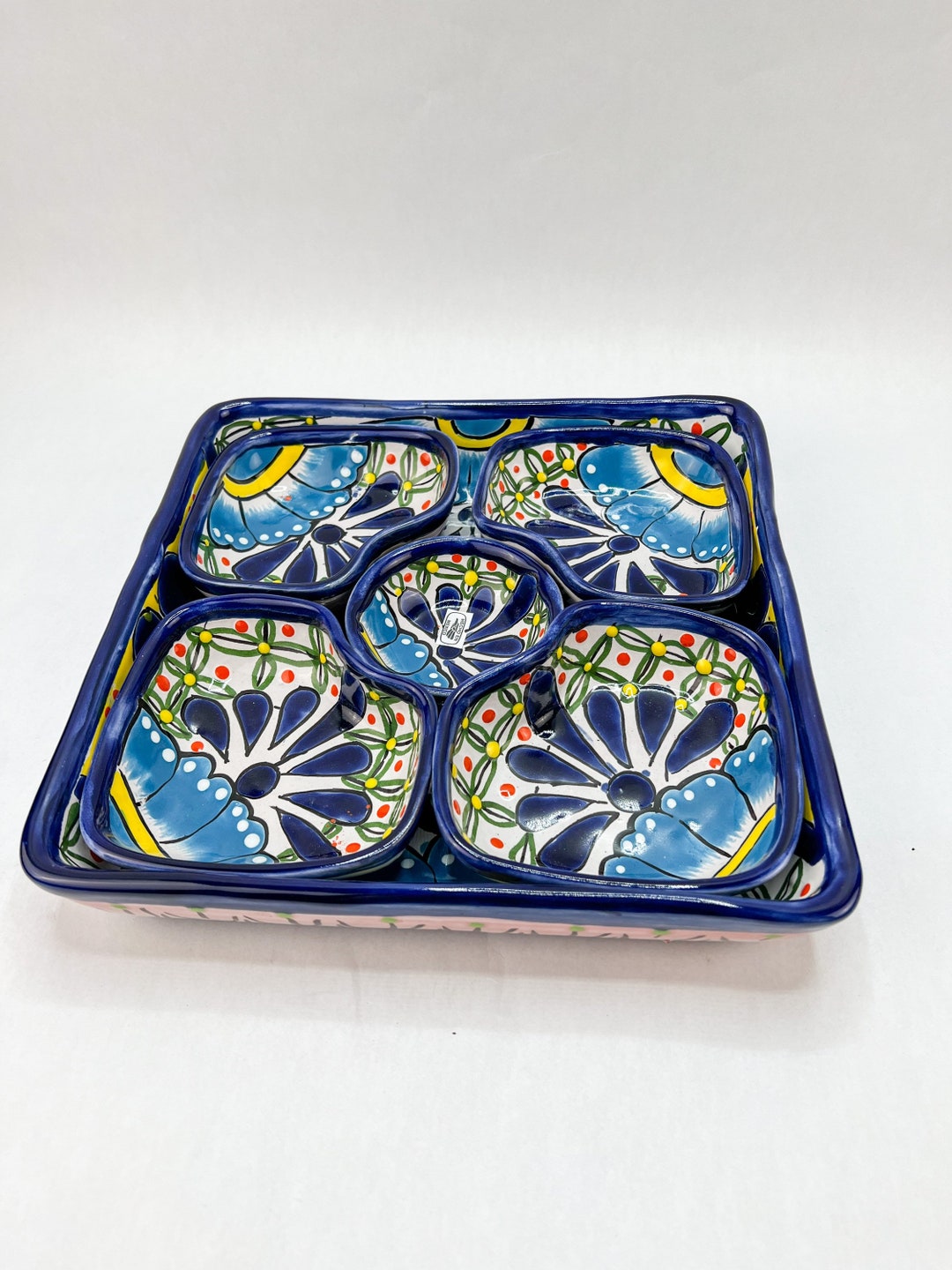 Mexican Tray 11 Inch Talavera Serving Platter Hand Painted Tray ...