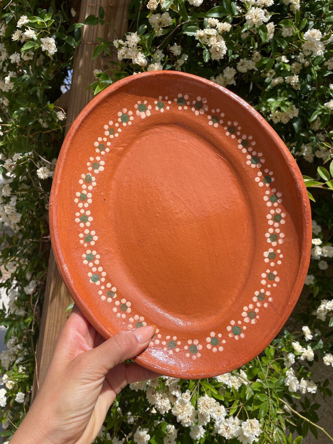 Lead Free Plates Mexican Clay Plates Set 4pc 11 Inch - Etsy