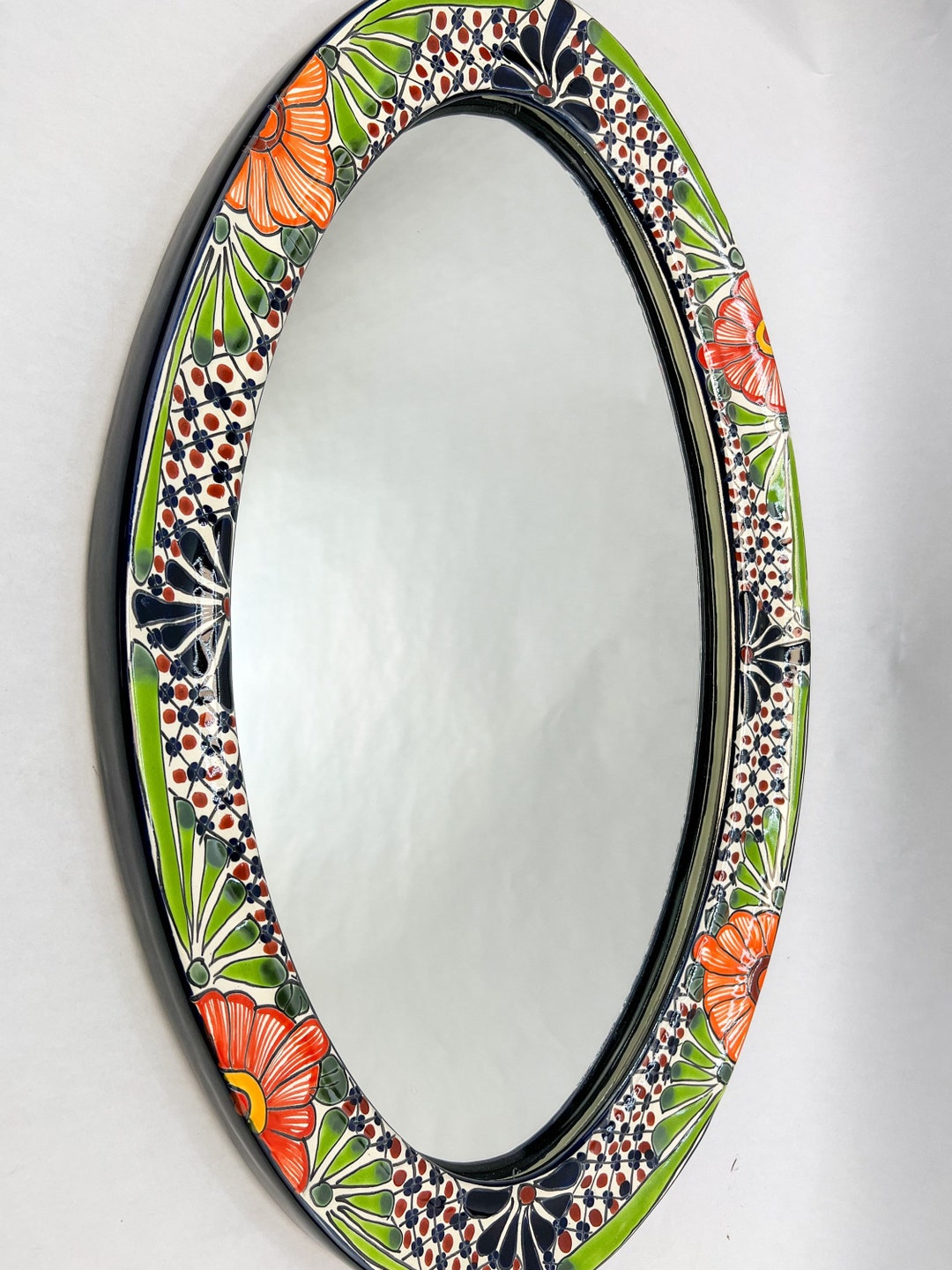 Mexican Mirror 25.5 Talavera Mirror Decor Mirror Bathroom Mirror ...