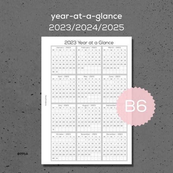 Printable 24 25 Calendar - Etsy