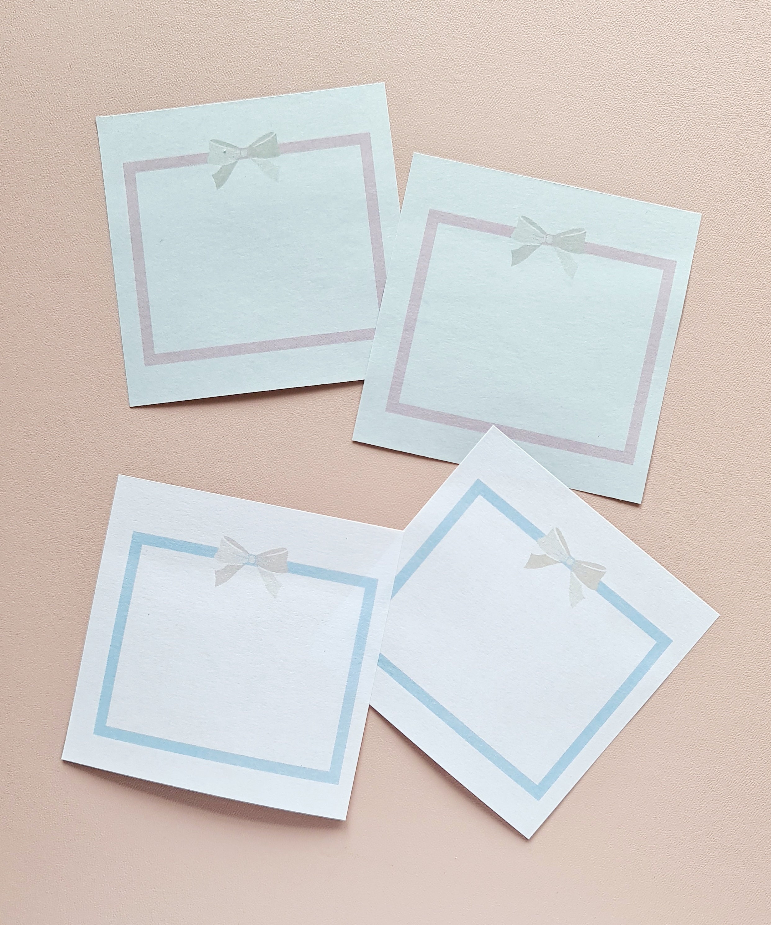 Sticky Notes - Memo Notes - Printable - Boxes With Bows - Light Blue - Etsy