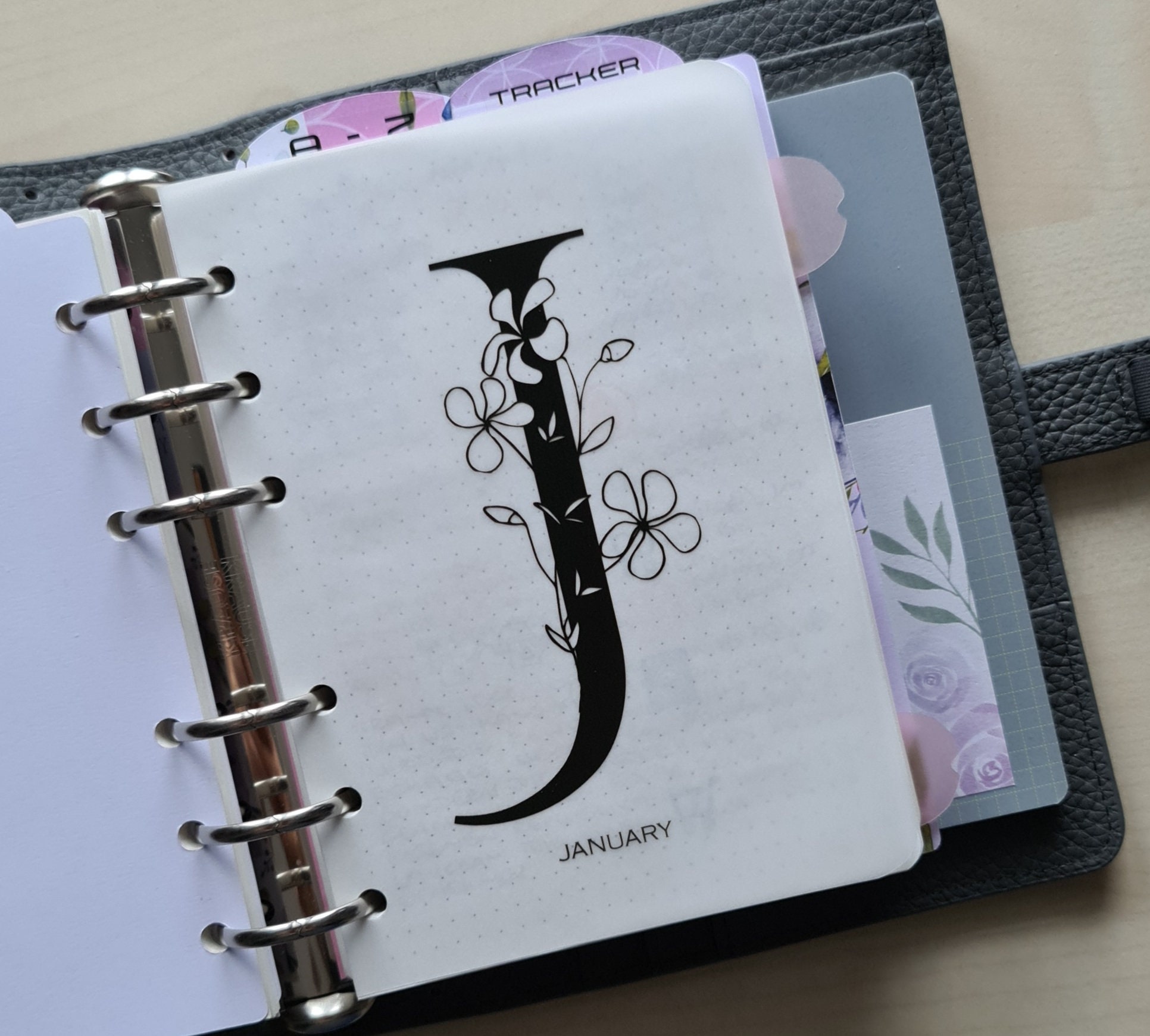 Monthly Dashboards - Undated - A5 - Monthly Letters - Floral Design ...