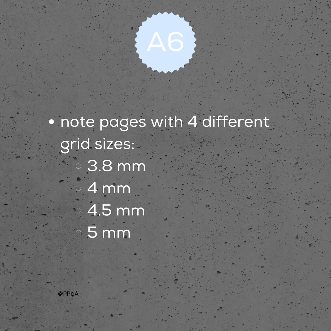 Grid Note Pages - A6 - Various Grid Sizes - 3.8/4/4.5/5 Mm - Printable ...