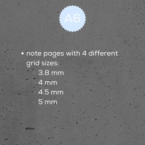 Grid Note Pages - A6 - Various Grid Sizes - 3.8/4/4.5/5 Mm - Printable ...