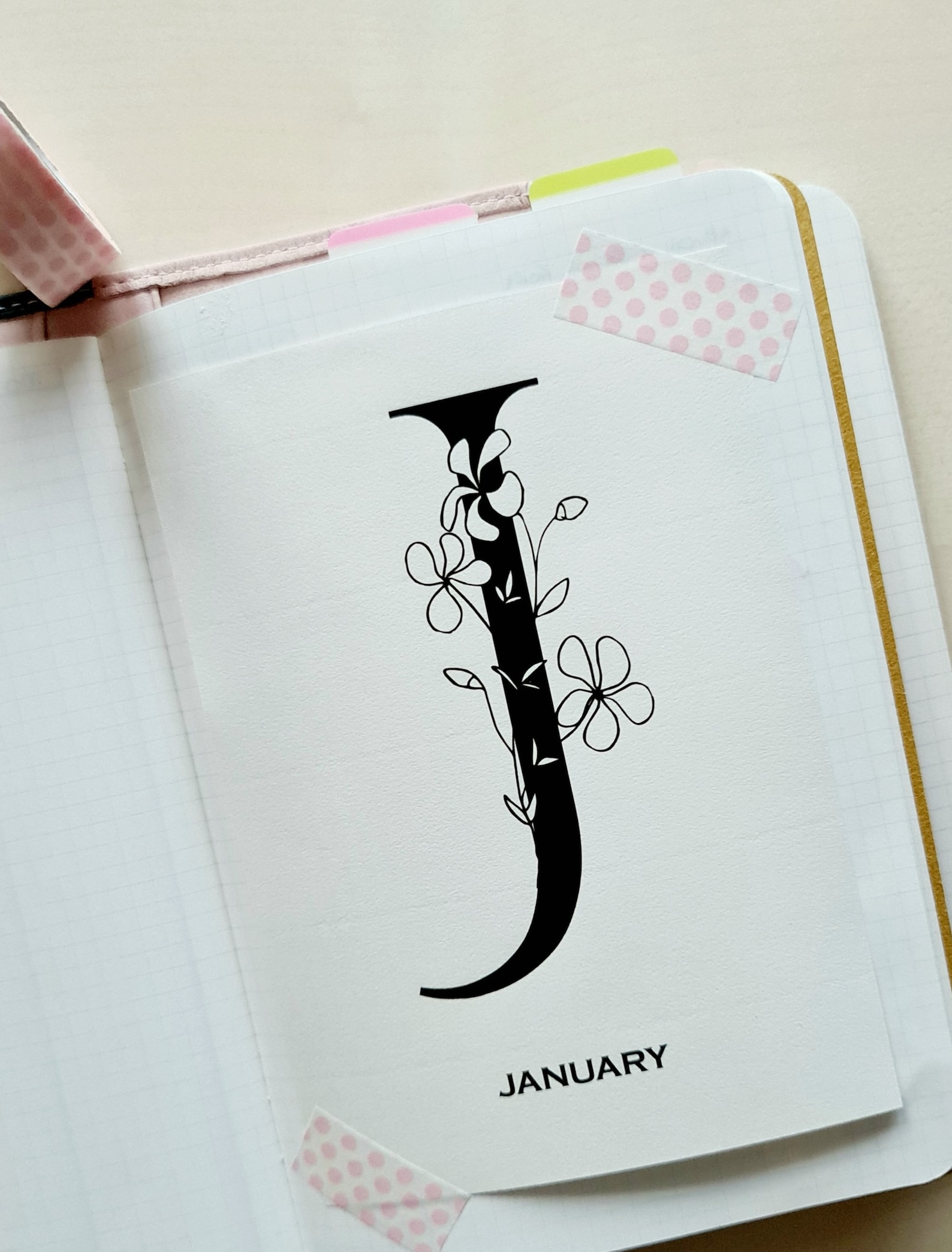 Monthly Dashboards - Undated - A5 - Monthly Letters - Floral Design ...