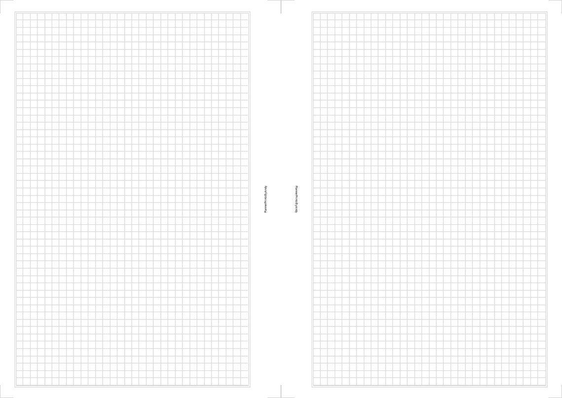 Grid Note Pages A5 Various Grid Sizes 3.8/4/4.5/5 Mm | Etsy