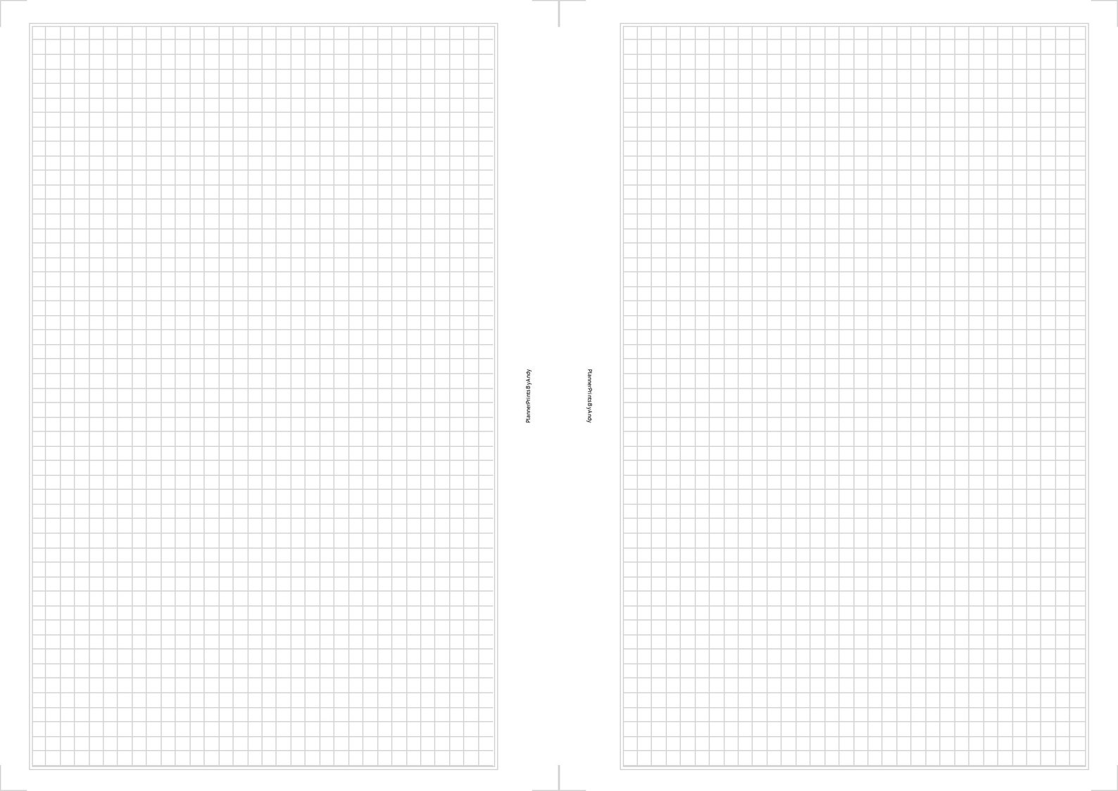 Grid Note Pages A5 Various Grid Sizes 3.8/4/4.5/5 Mm | Etsy